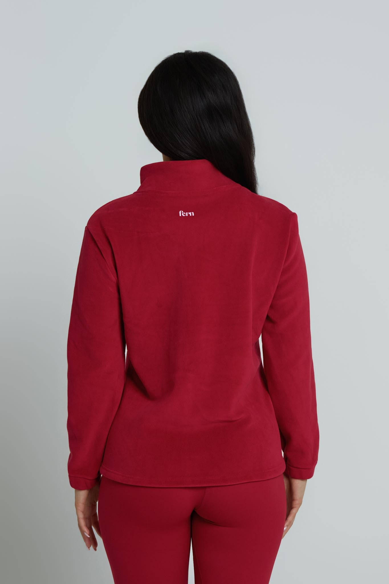 Core Ultra-Soft Fleece Jacket | Cherry Red – Fern Fitness