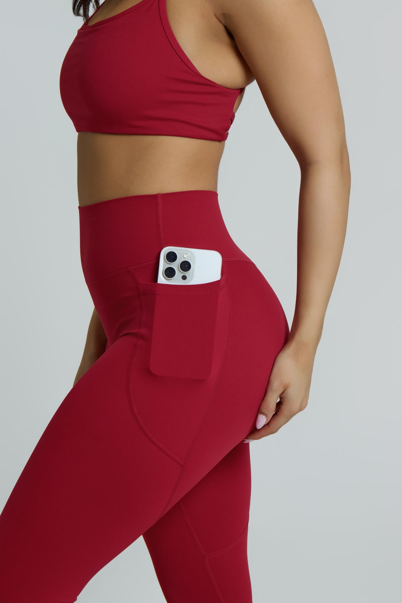 Core Pocket Leggings | Cherry Red – Fern Fitness