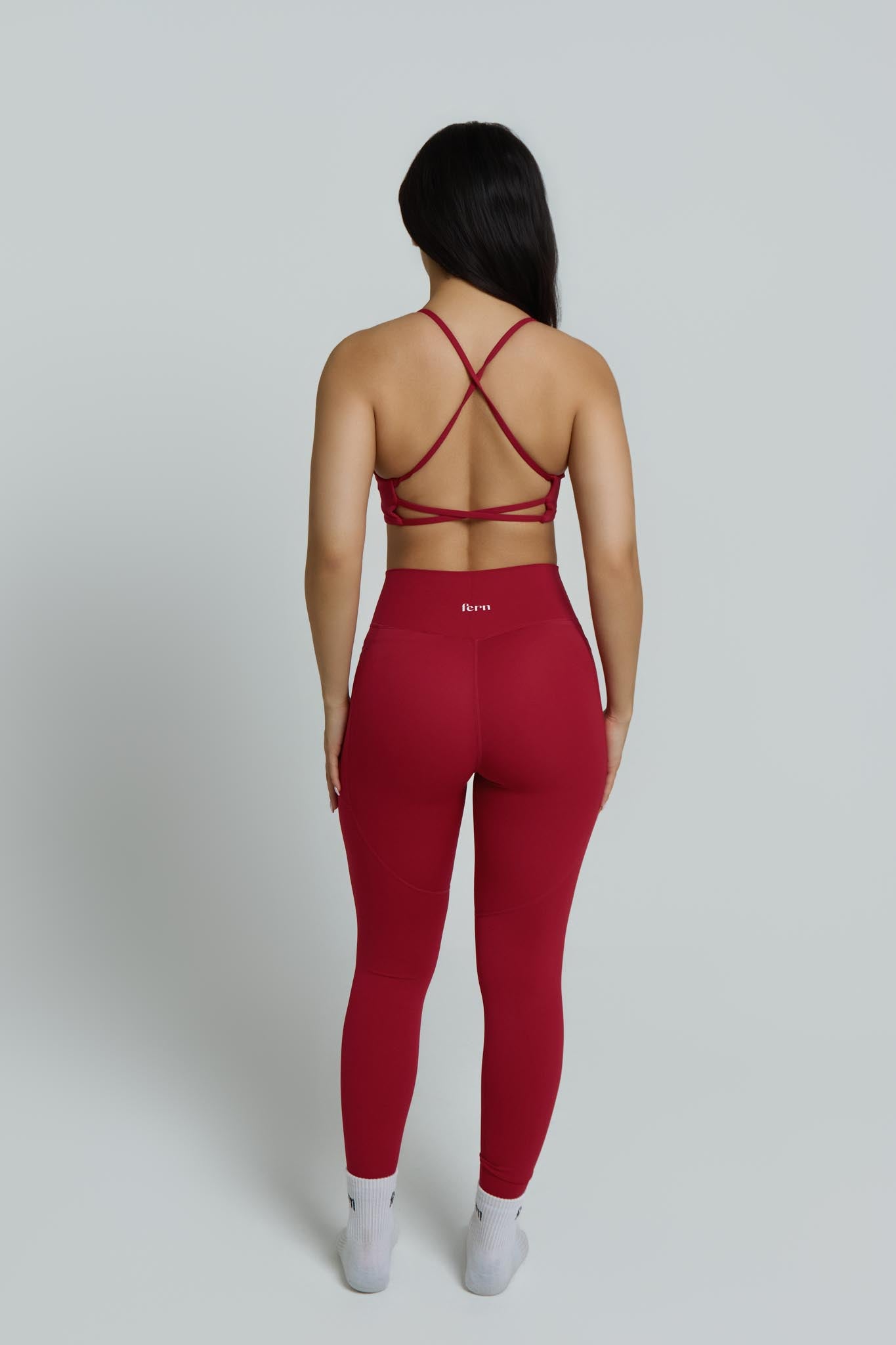 Core Pocket Leggings | Cherry Red – Fern Fitness