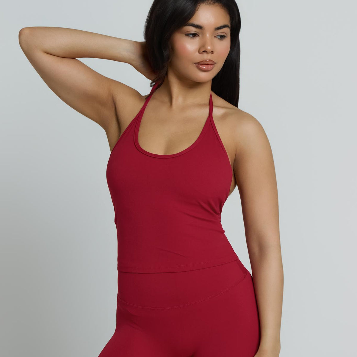 Core Tie Up Tank | Cherry Red – Fern Fitness