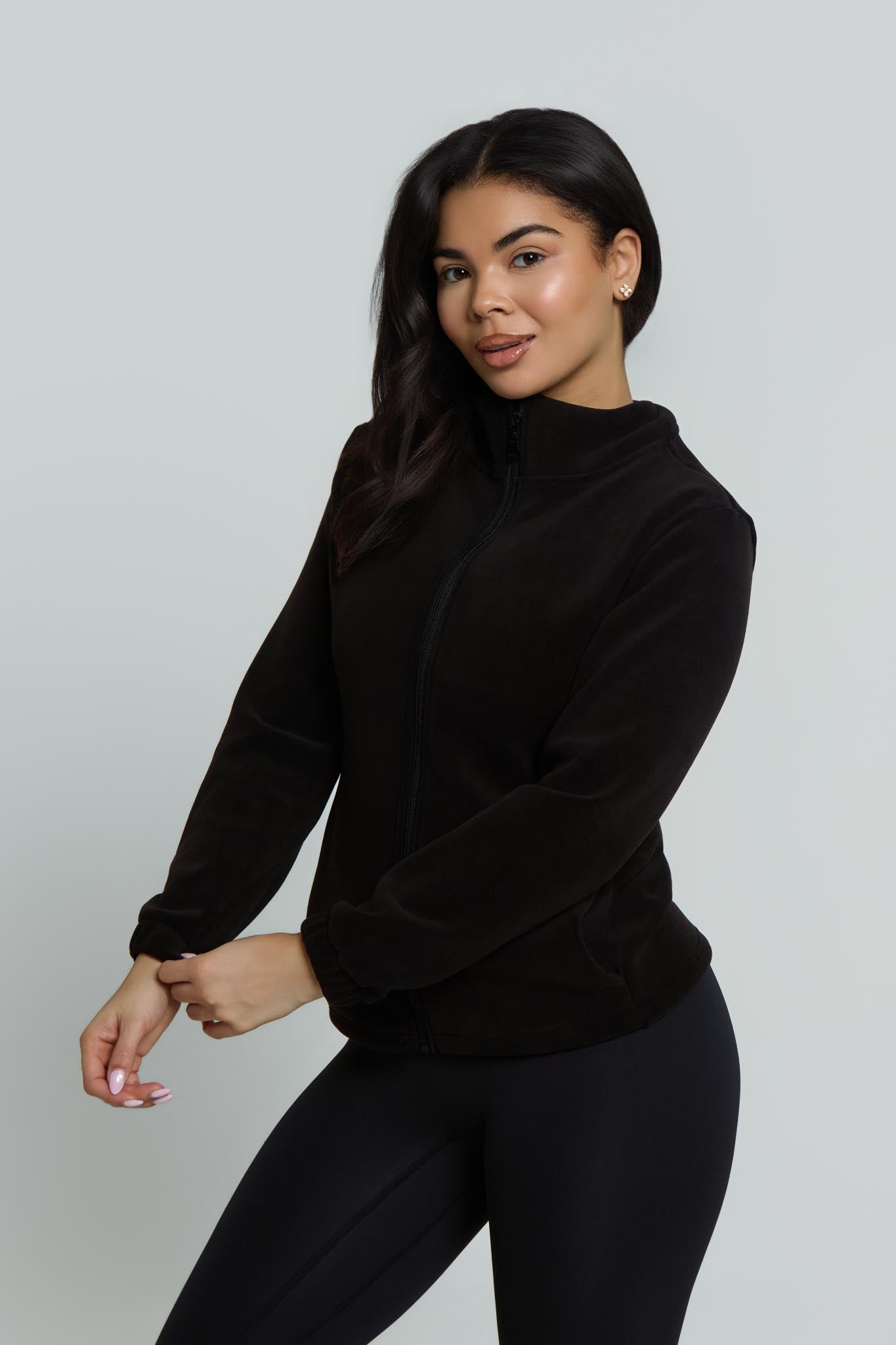 Core Ultra-Soft Fleece Jacket | Shadow Black – Fern Fitness