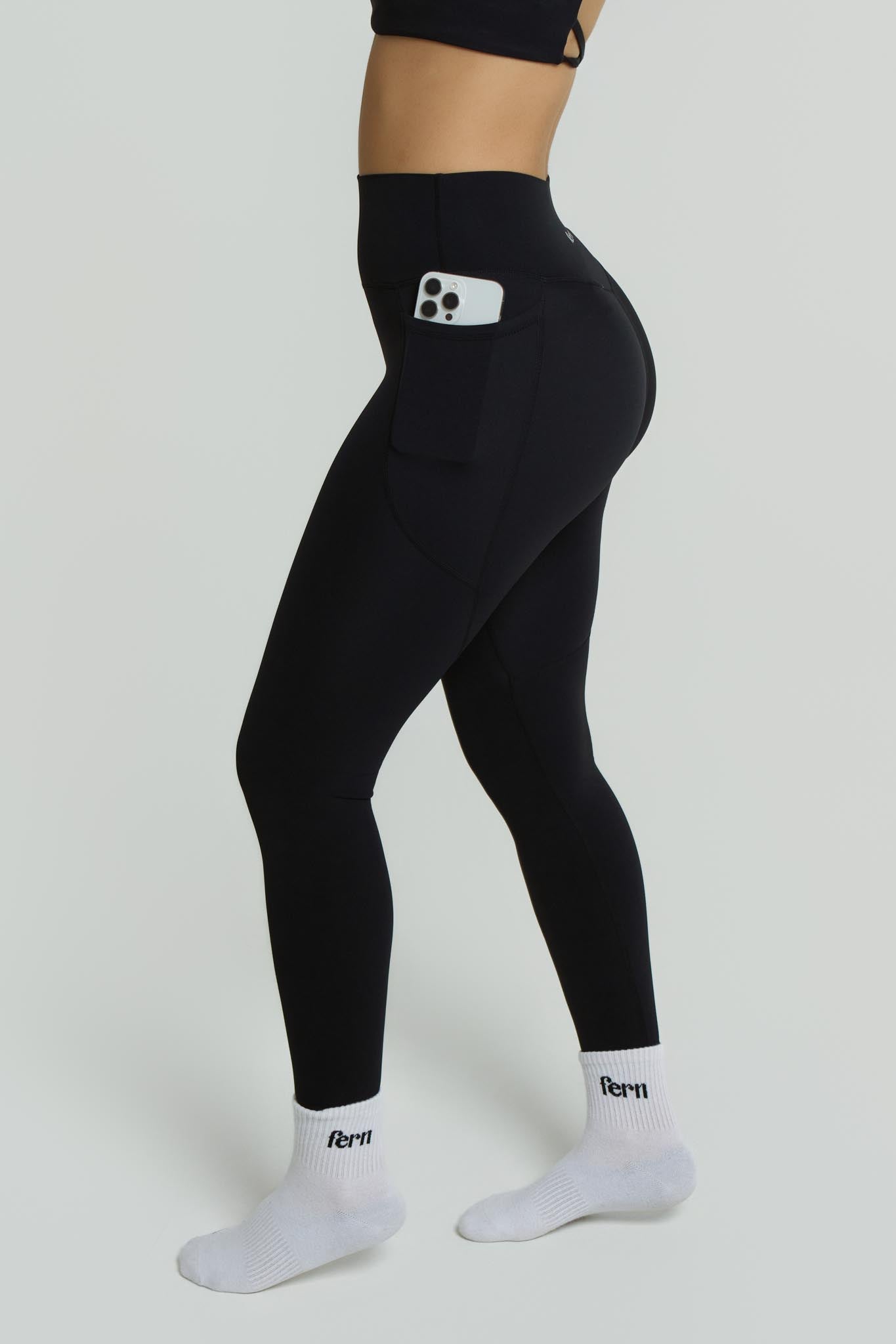 Core Pocket Leggings | Shadow Black – Fern Fitness