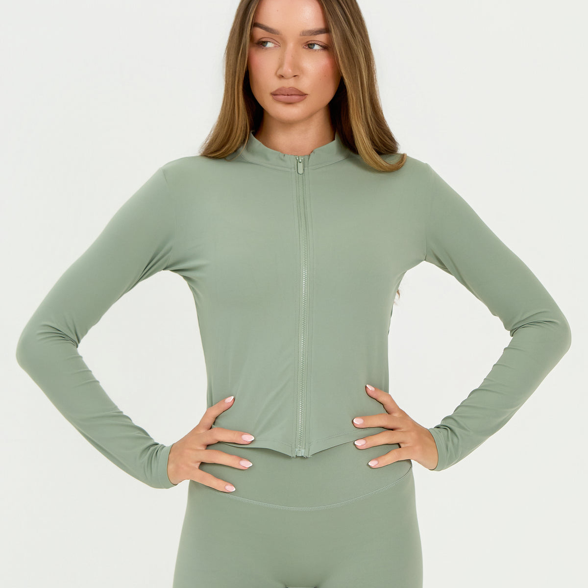 Core Zip-Up Jacket | Matcha Green – Fern Fitness